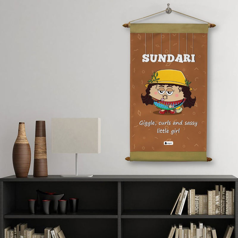 Buy Indigifts Birthday Gift for Girl Sundari Printed Scroll Message ...
