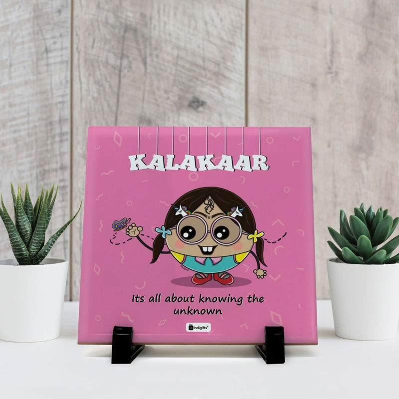 Buy Indigifts Table Decor Kalakaar Print Ceramic Tile Online