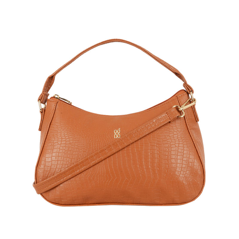 Buy Baggit GG By Temp Small Brown Saddle Handbag Online