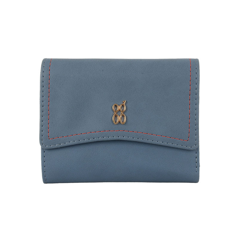 Buy Baggit GG By Saffron Small Blue 2 Fold Wallet Online