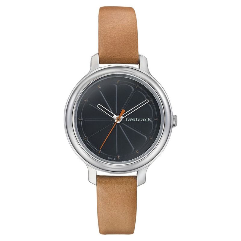 Fastrack Black Dial Leather Strap Watch: Buy Fastrack Black Dial ...
