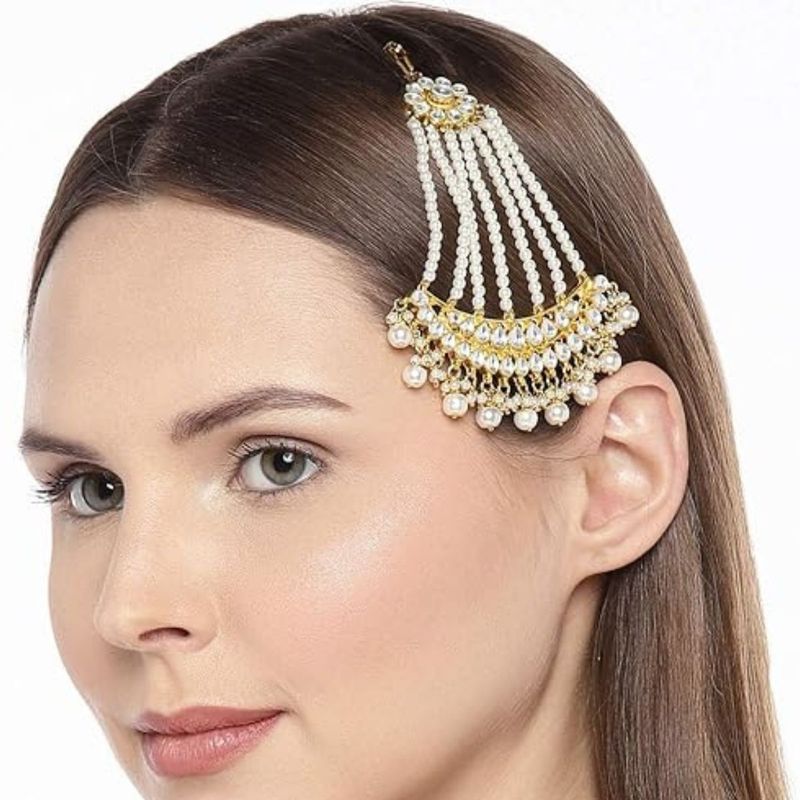 Buy Accessher Kundan Pearls Paasa Jewellery Bridal Paasa Online