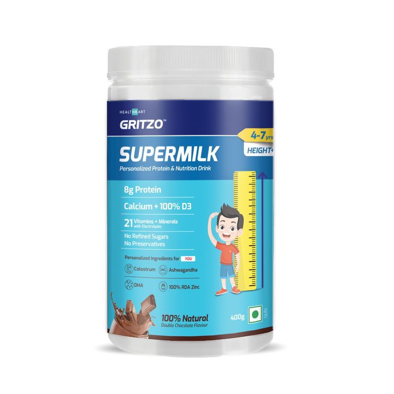 Gritzo Supermilk Height High Protein For Kids - Natural Double ...