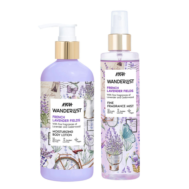 Buy Wanderlust French Lavender Fragrance Mist & Body Lotion Combo Online