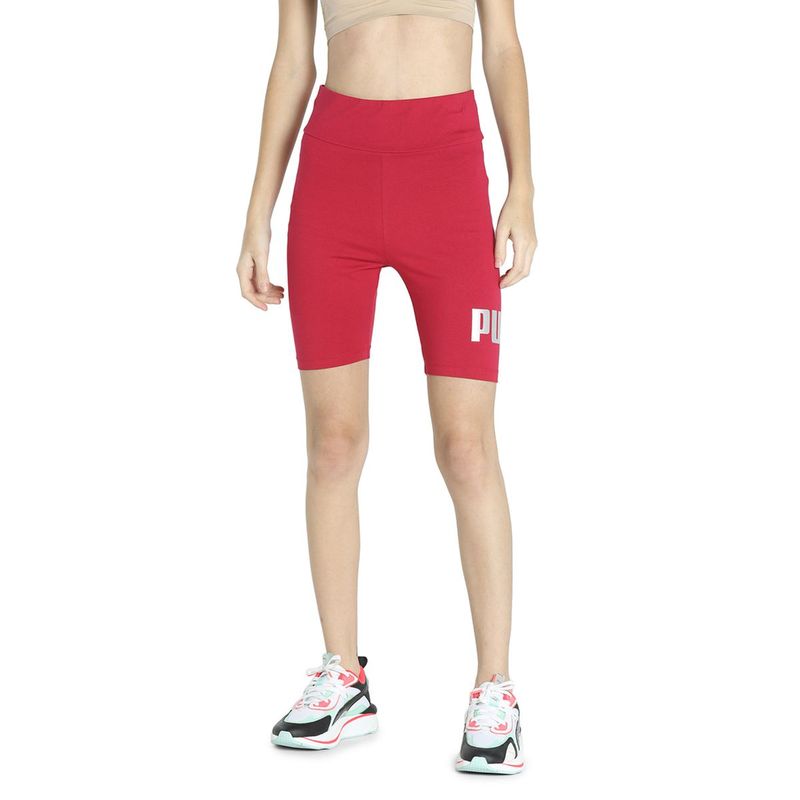Buy Puma Ess+ Metallic Womens Red Casual Shorts Online