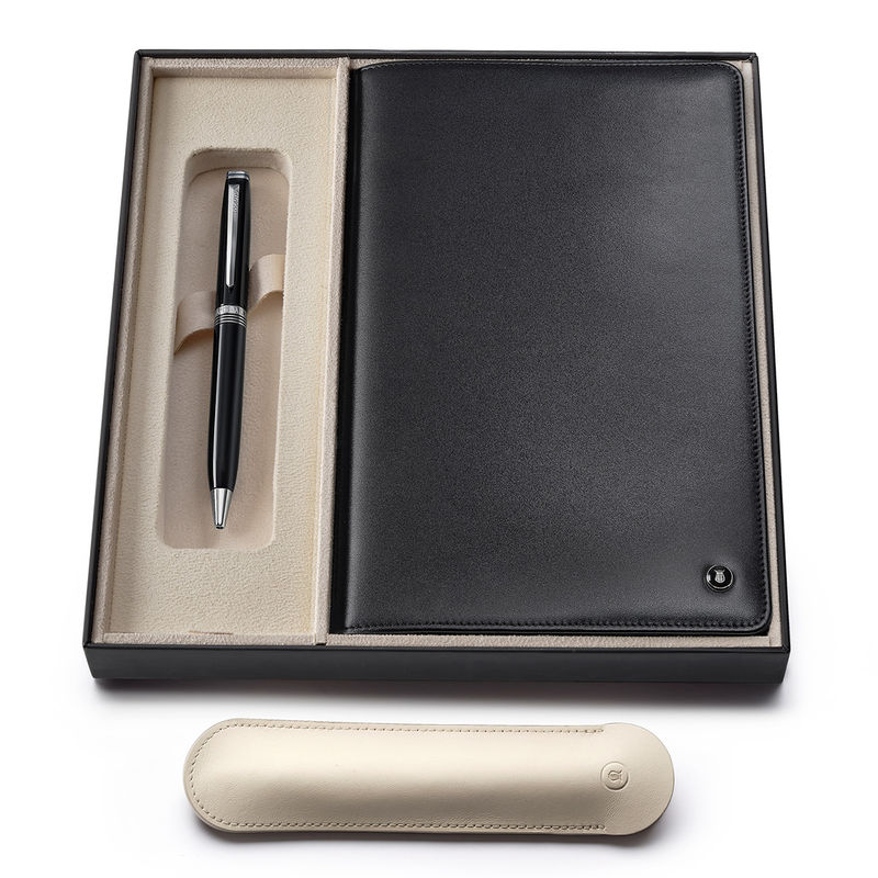 Buy Lapis Bard Contemporary Dark Black Ball Pen and Mayfair Leather ...