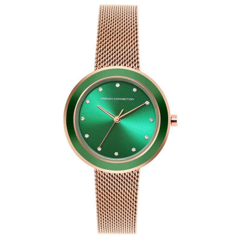 Buy French Connection Green 3500C Dial Analog Watch for Women ...