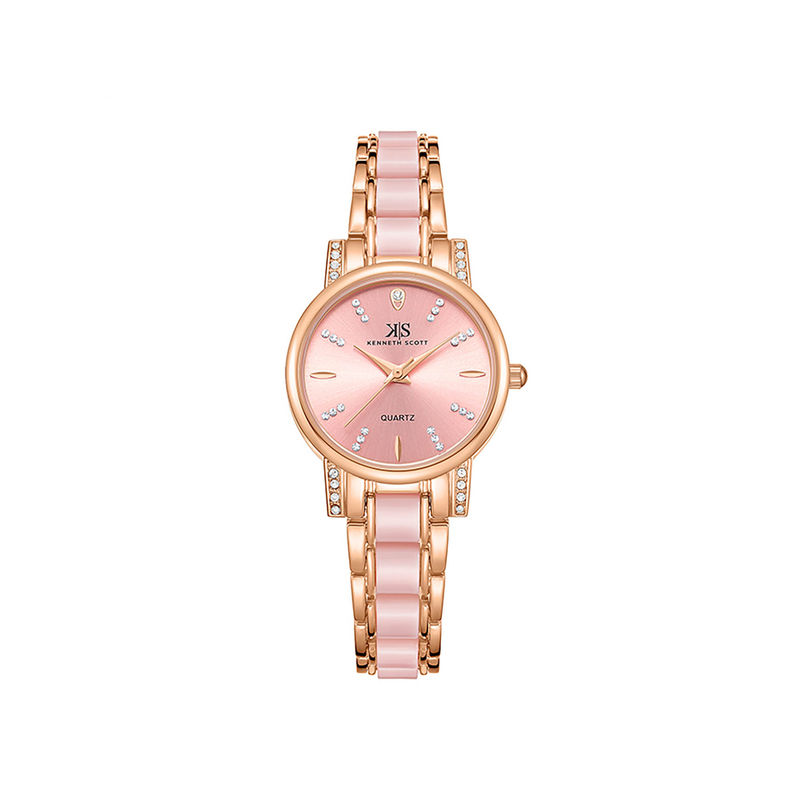 Buy Kenneth Scott Women's Analog Pink Dial Watch (K23547-Kcpp) Online