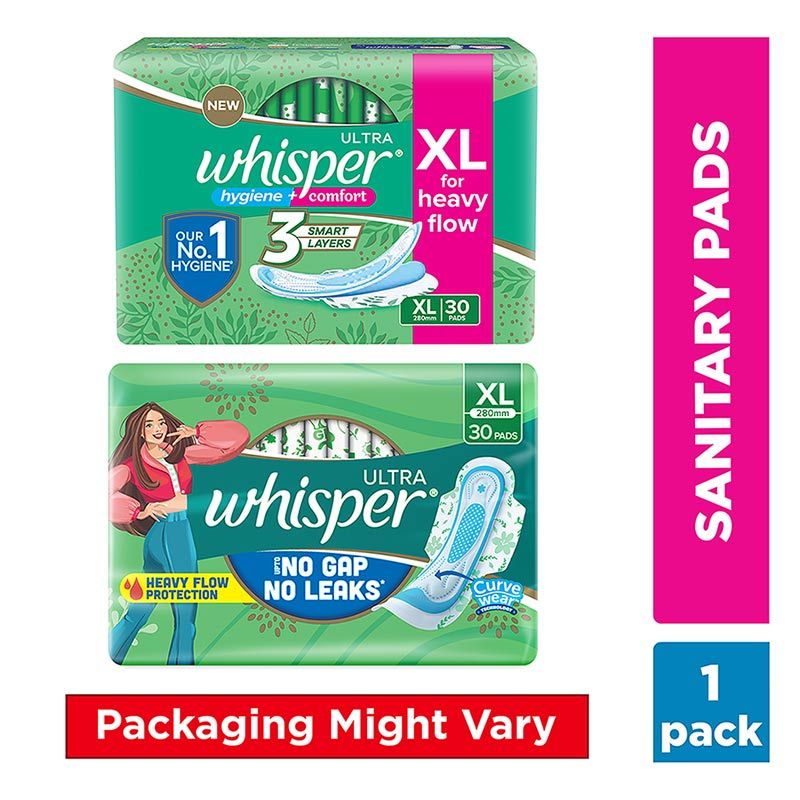 Buy Whisper Ultra Clean Thin Sanitary Pads-hygiene & Comfort, Soft ...