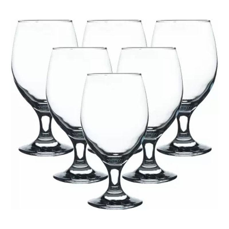 Buy Pasabahce Bistro Beer Stem Glasses (285 Ml, Pack of 6) Online