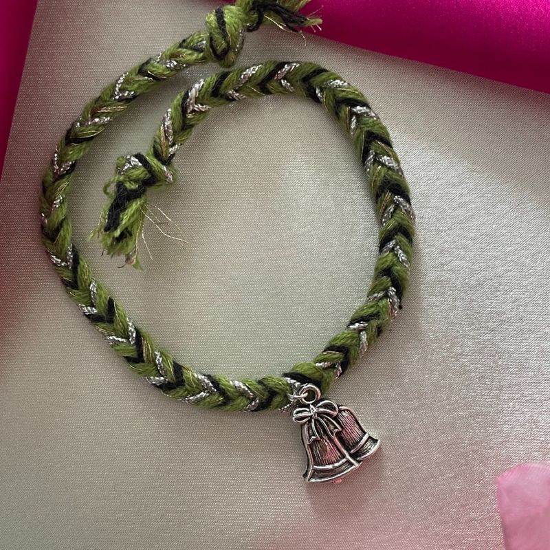 Buy Digital Dress Room Oxidised Silver Plated Jingle Bell Charm Rakhi ...