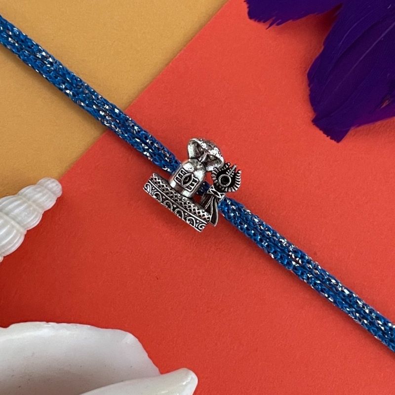 Buy Digital Dress Room Silver Plated Lord Shiva-Pindi/Trishul Charm ...