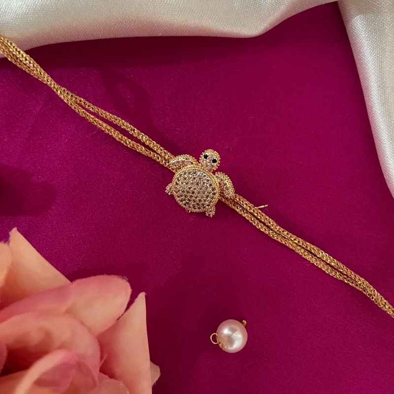 Buy Digital Dress Room Gold Plated American Diamond Tortoise Charm ...