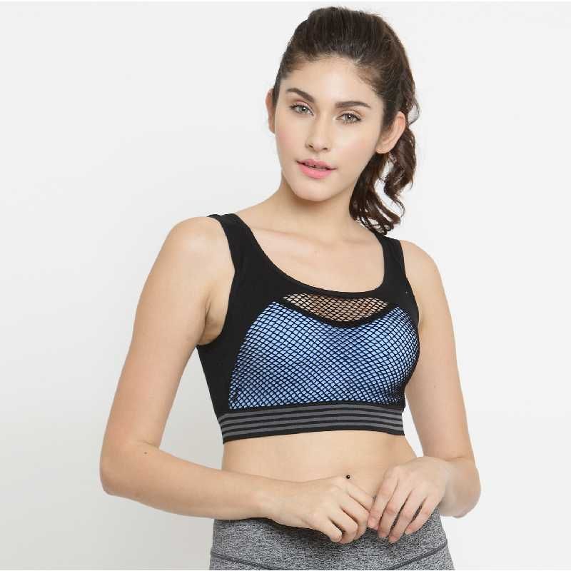 PrettyCat High Performance Sports Gym Running Bra - Blue: Buy PrettyCat ...