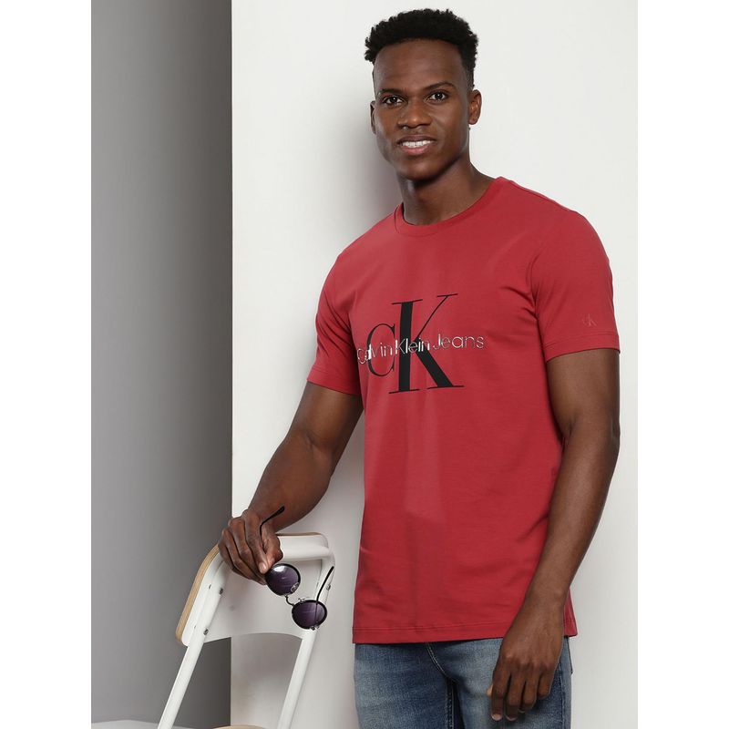Buy Calvin Klein Men Red Colour T-Shirt Online