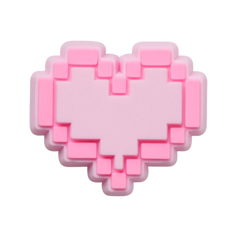 Buy Crocs Pink Pixel Heart Jibbitz Shoe Charm Online