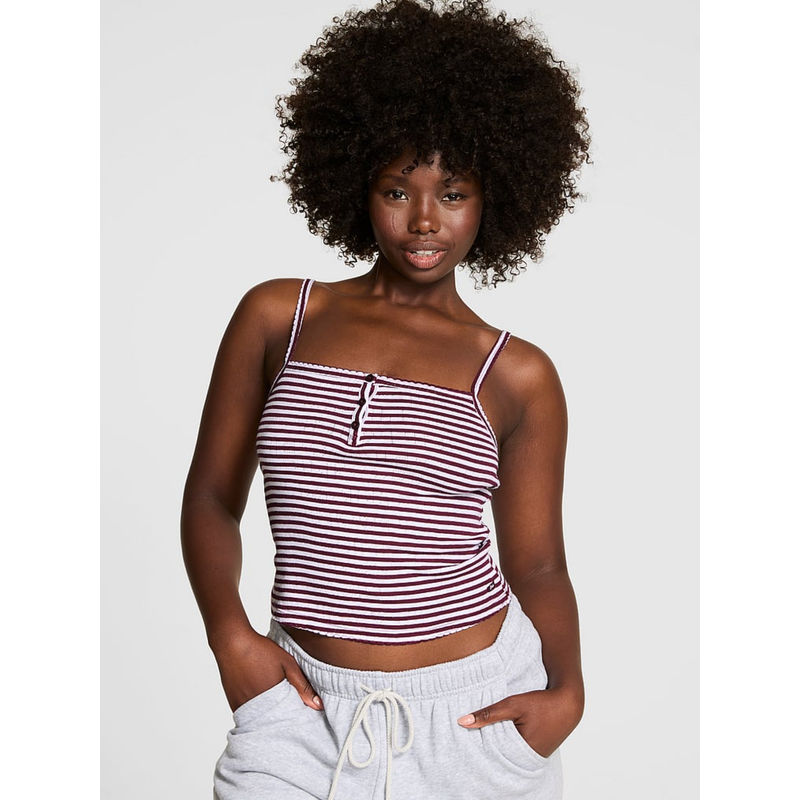 Buy Victoria's Secret Brown Pointelle Henley Camisole Online