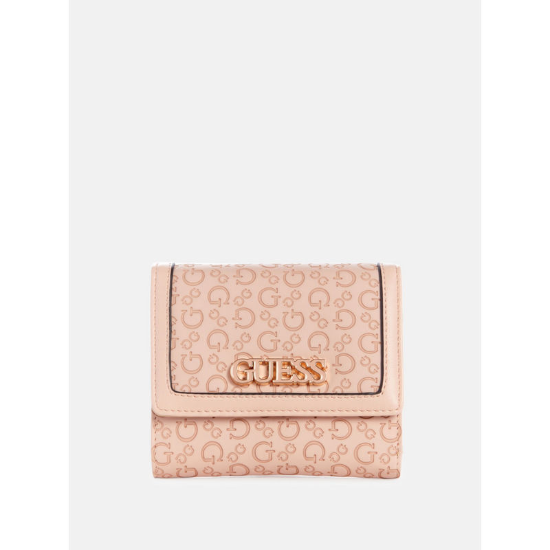 Buy Guess Rose Monogram Zakaria Trifold Wallet Online