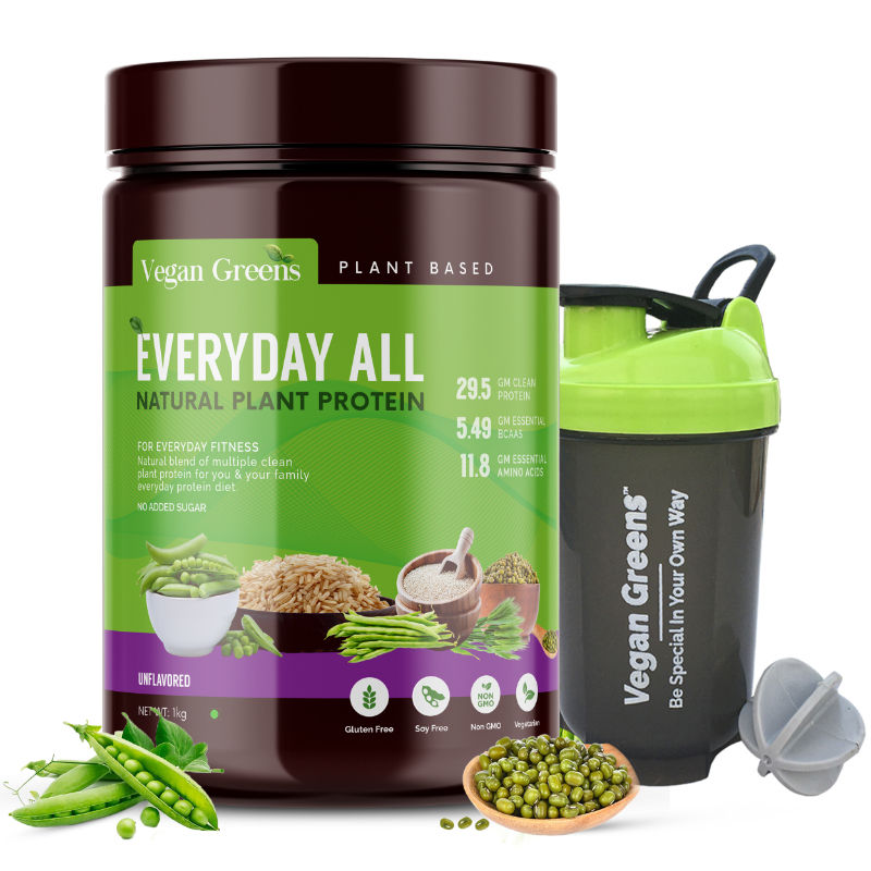 Buy Vegan Greens Everyday All Natural Plant Protein Powder (Unflavored ...