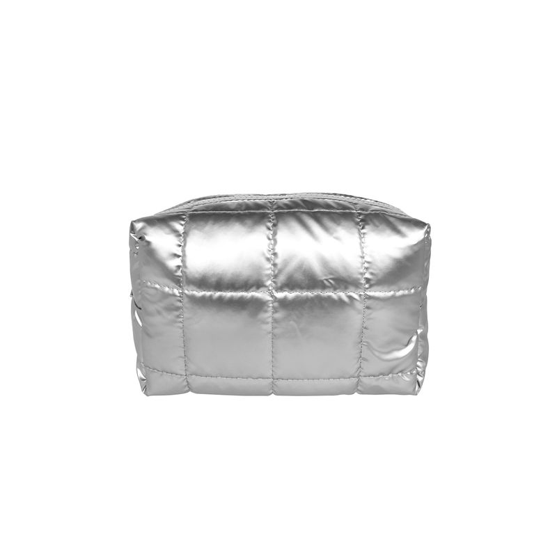 Buy Colorbar Quilted Puffer Makeup Pouch - Rocking Silver Online