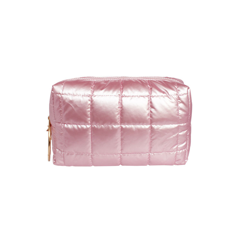 Buy Colorbar Quilted Puffer Makeup Bag - Gleaming Pink Online
