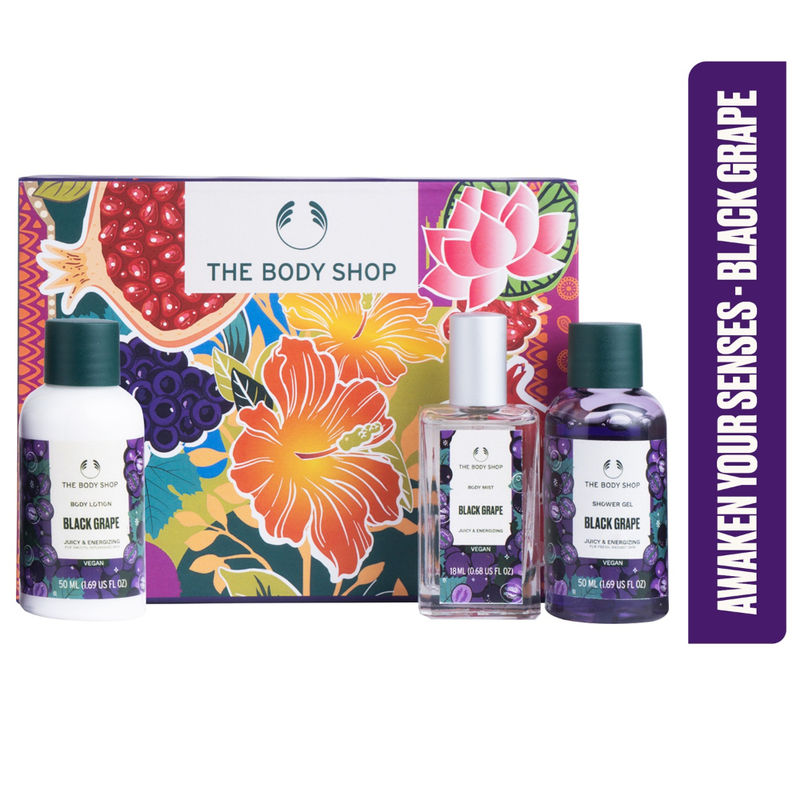 Buy The Body Shop Black Grape Shower Gel, Body Lotion & Body Mist Gift ...
