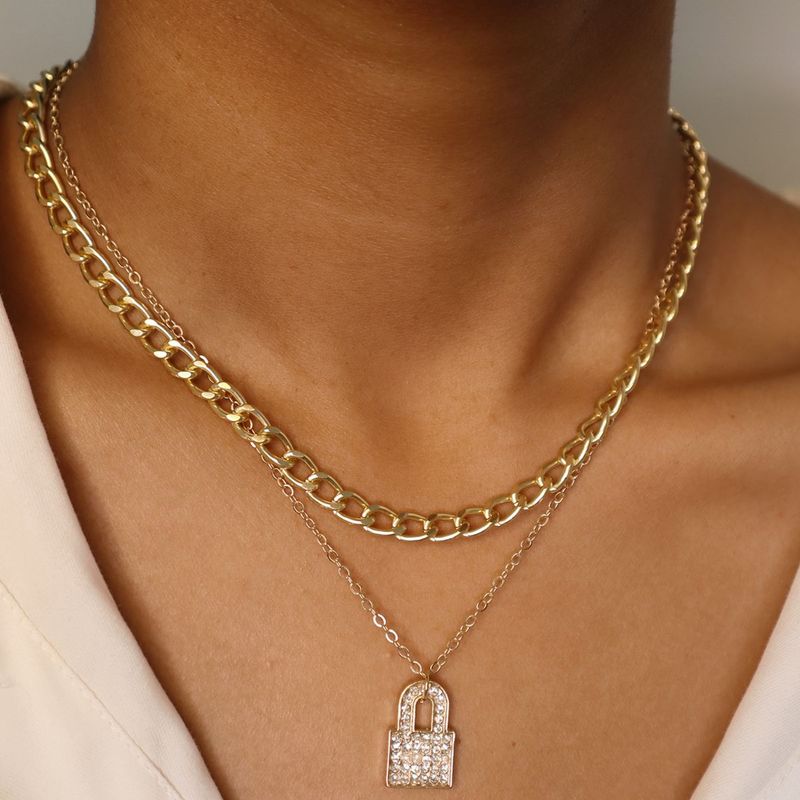 Buy Pipa Bella by Nykaa Fashion Chic Gold Plated Layered Padlock ...