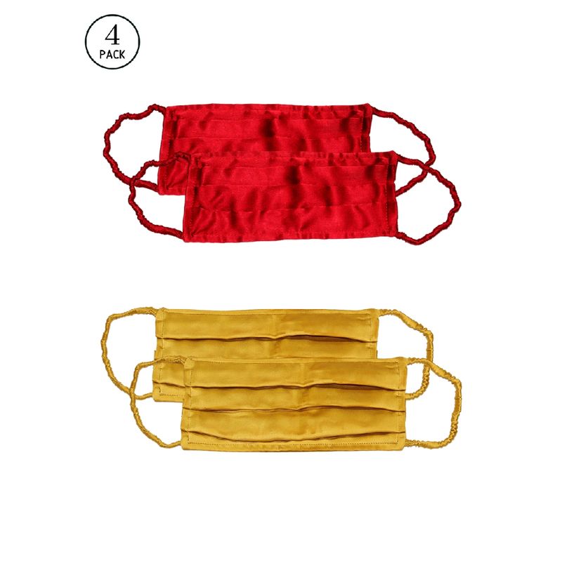 Buy Bellofox Ruby And Citrine Sheen 3-layer 3-ply Satin Cotton Face ...