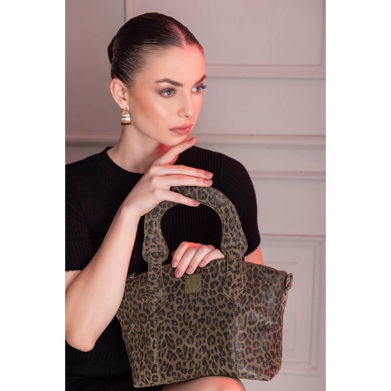 Buy ABELARDO DE MODA Deluxity Brown Leather Handbag Online