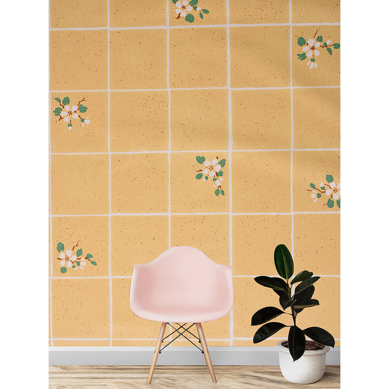 Buy Bonhomie Yellow Wallopedia Wall Sticker Wallpaper for Home Online