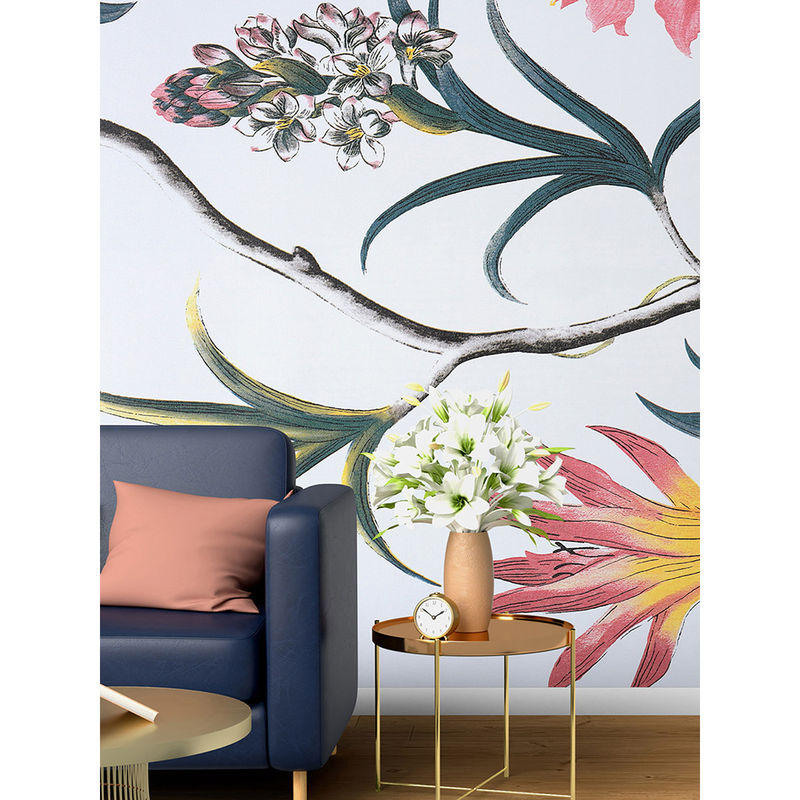 Buy Bonhomie Multi-Color Wallopedia Floral Animal Print Wall Sticker ...
