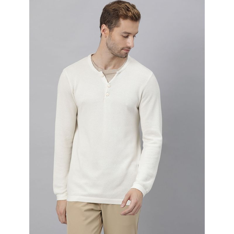 Buy Rare Rabbit Off White Solid Sweaters Online