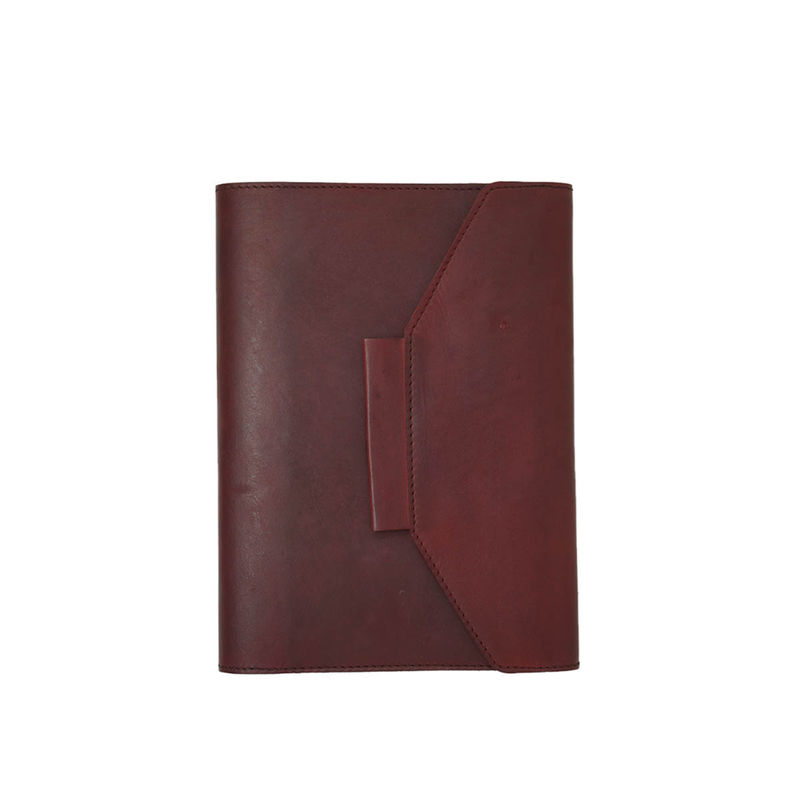 Buy THE LEATHER STORY Essential Leather Notebook Maroon Cherry ...