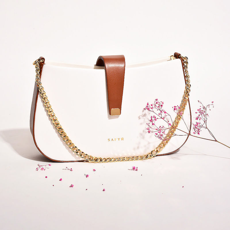 Buy Safyr Scarlett White Sling Bag Online