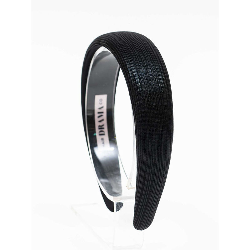 Buy Hair Drama Co. Black Broad Metallic Hair Band Online