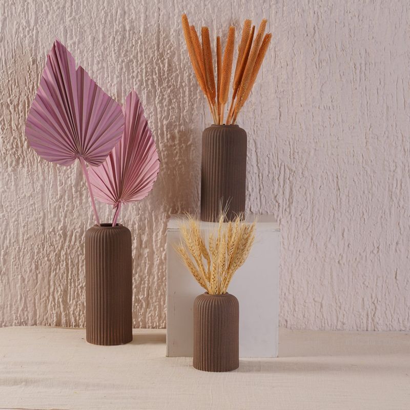 Buy PUREZENTO Brown Decorative Vases for Home Centre Table Flowers Pot ...