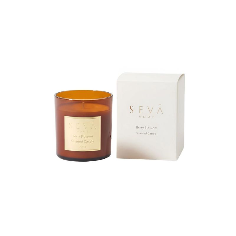 Buy SEVA HOME Signature Berry Blossom Scented Candle Gift Box | Luxury ...