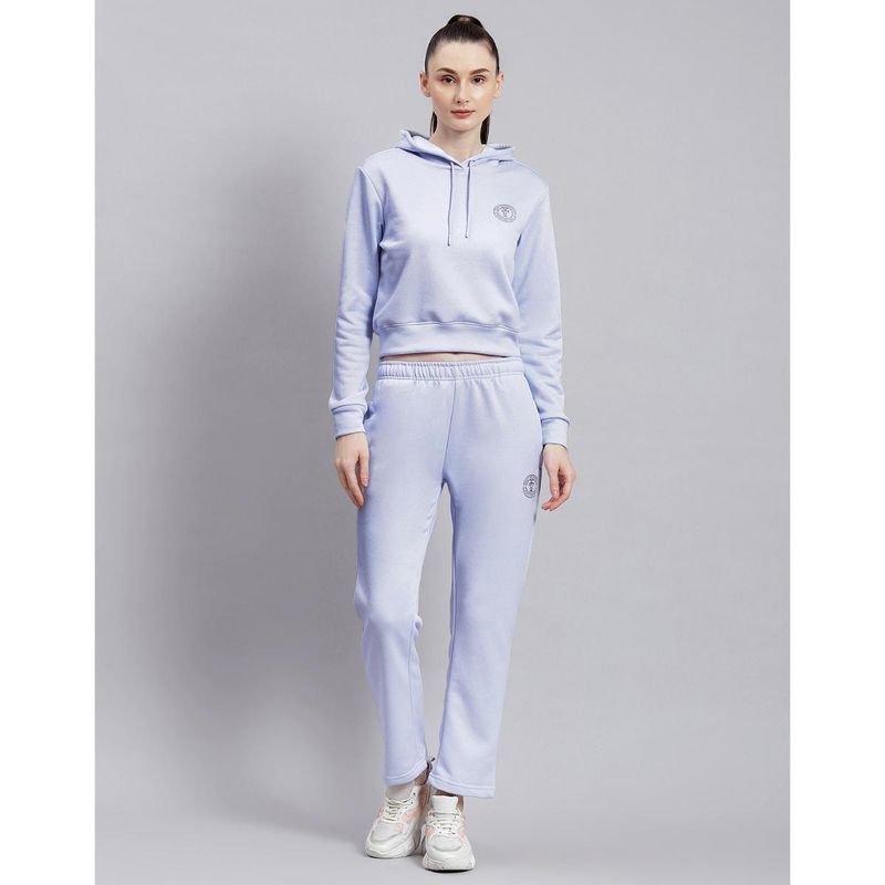 Buy Rock.it Women Blue Solid Hooded Neck Polyester Blend Hoodie With ...