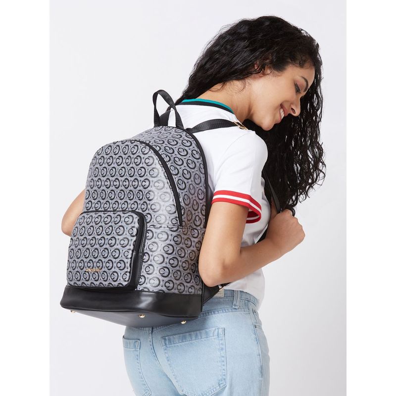 Buy Caprese Cleo Laptop Backpack Grey Online