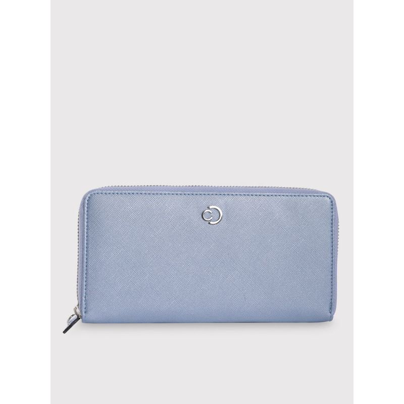 Buy Caprese Mia Wallet Zip Around Pearl Blue Online