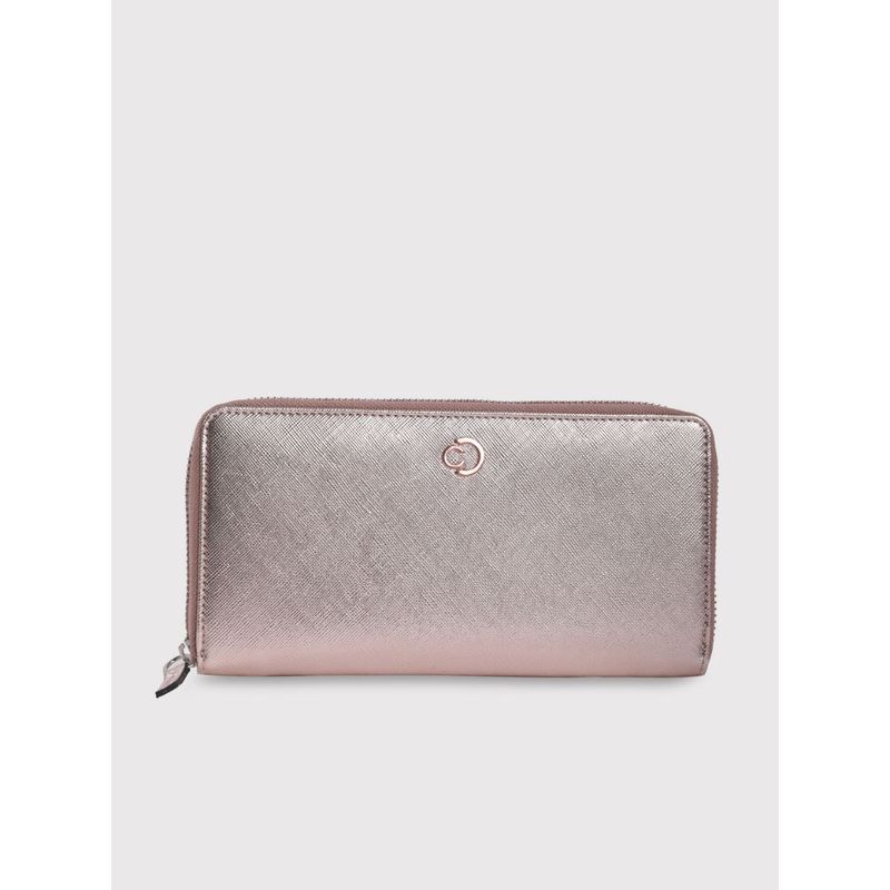 Buy Caprese Mia Wallet Zip Around Rose Gold Online