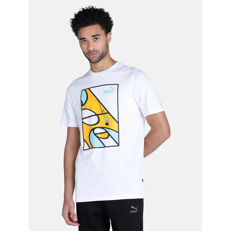 Buy Puma Graphics Court Mens White T-shirt Online
