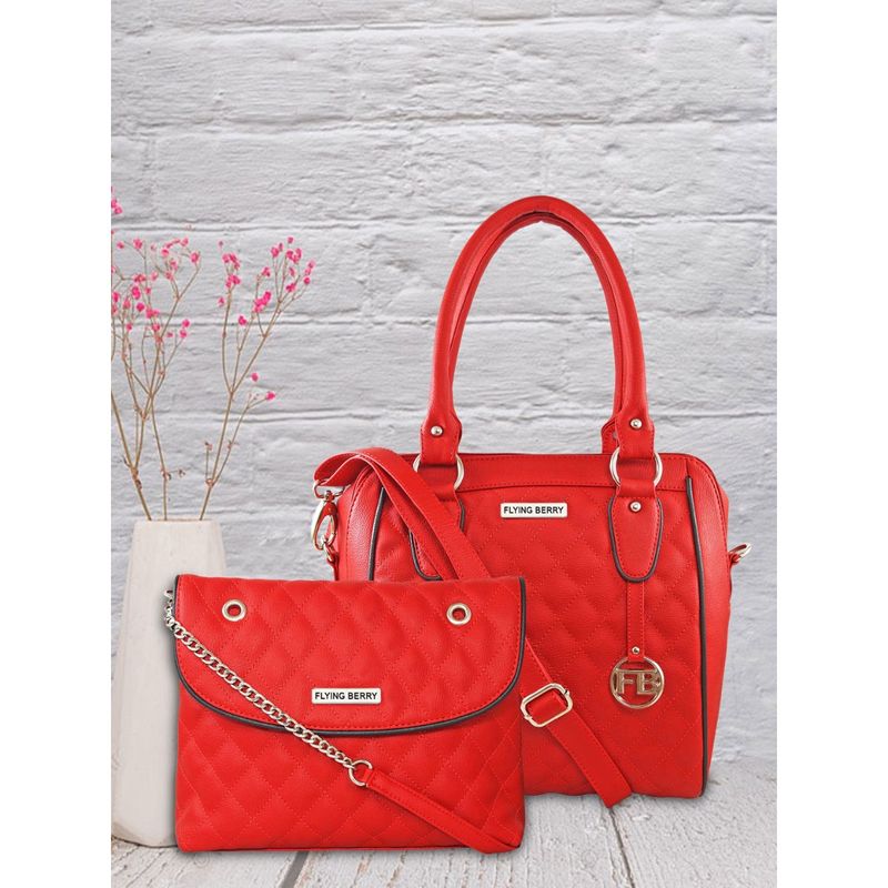 Buy FLYING BERRY Womens Red Hand Bag Combo Pack of 2 Online