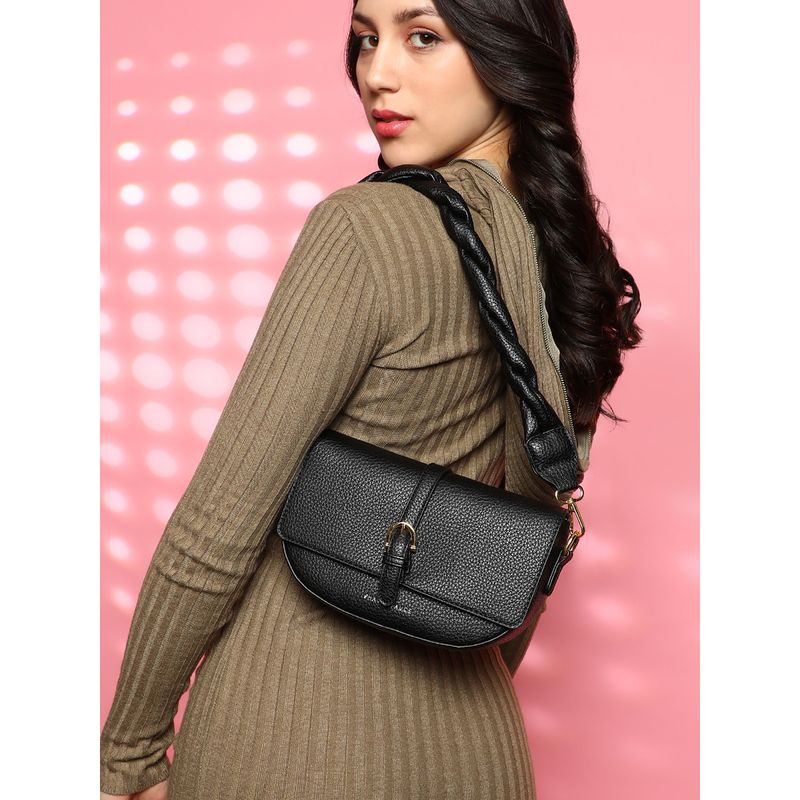 Buy Haute Sauce Black The Tang-Buckle Sling Bag with Detachable Strap ...