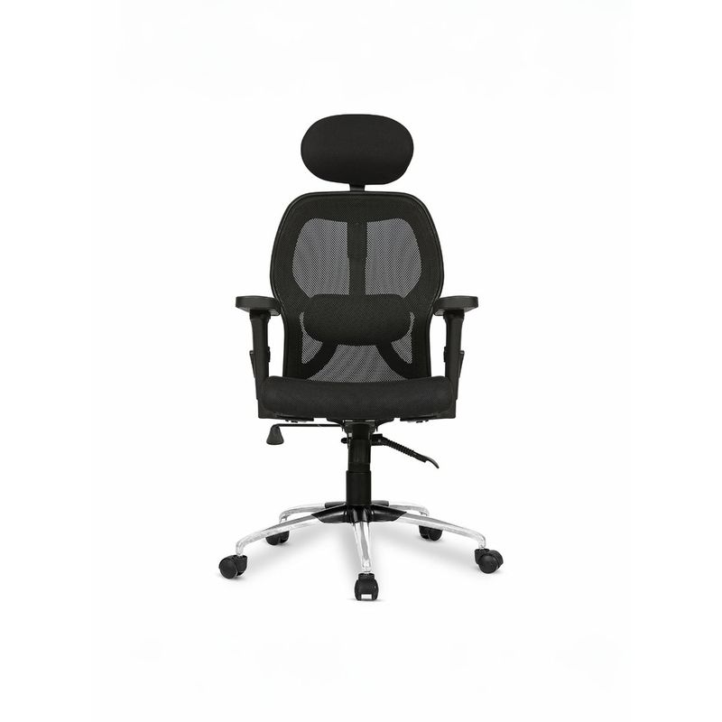 Buy Savya Home Apex Apollo Chrome Base High Back Office Chairs (Pack of ...