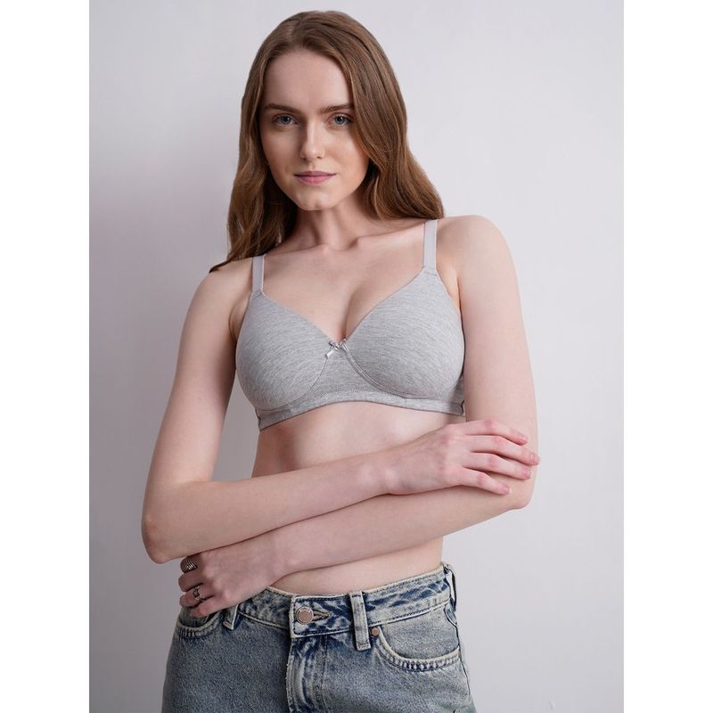 Buy Wacoal Womens Basics Essentials Padded Non-Wired T-Shirt Bra-Grey Online