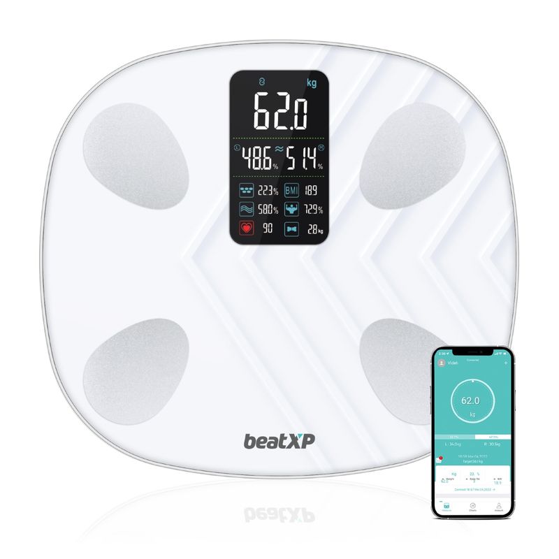 Buy beatXP Smartplus Prime Weighing Scale with BMI (White) Online