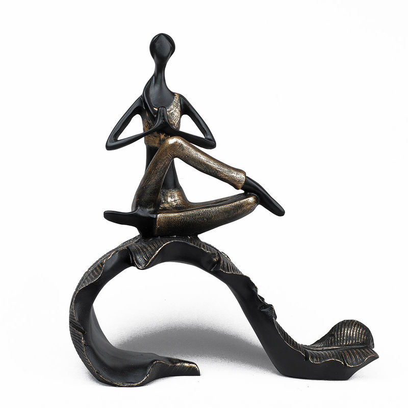 Buy Tansha Qu Fire Log Pose Yoga Figurine Beautiful Girl Sitting on ...