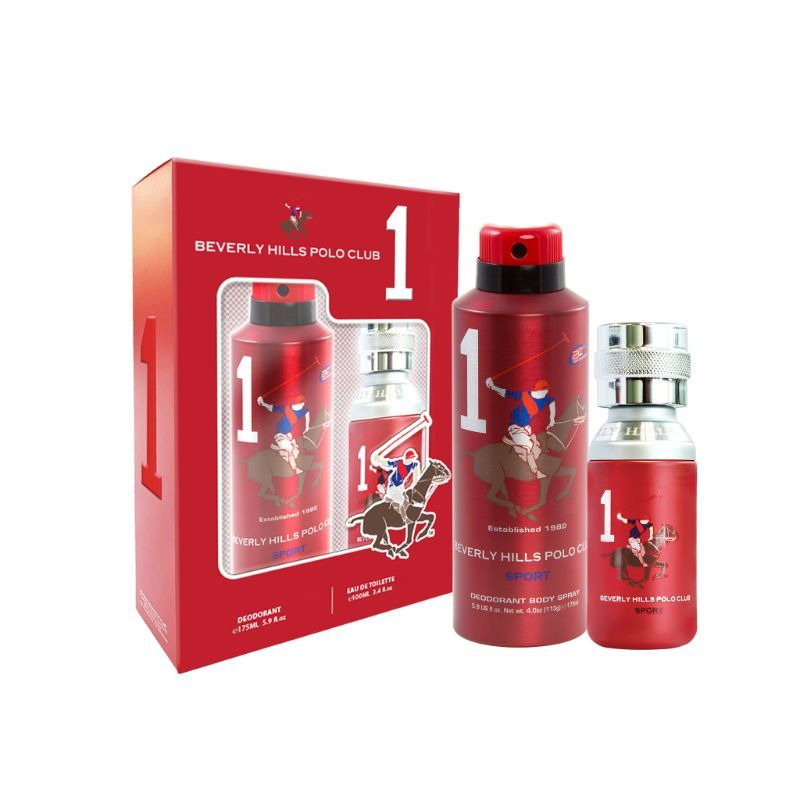 Buy Beverly Hills Polo Club Sport No.1 Gift Set For Men (EDT + Deo ...