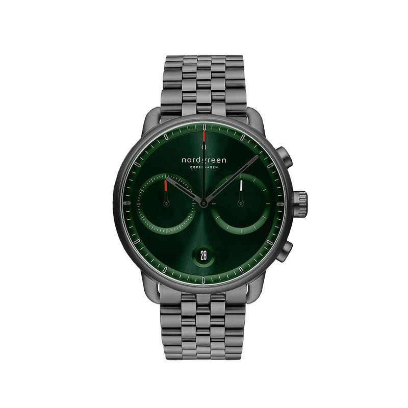 Buy Nordgreen Pioneer Green Sunray Dial with Gun Metal 5-Link Watch Online